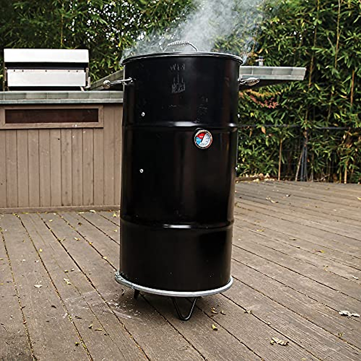 Build Your Own Barrel Smoker – 16 Gallon, Double Open-Ended Barrel – Durable, High-Temperature Powder Coat Rated Up To 900 Degrees – Includes Drill Bits, Stencils & Hardware
