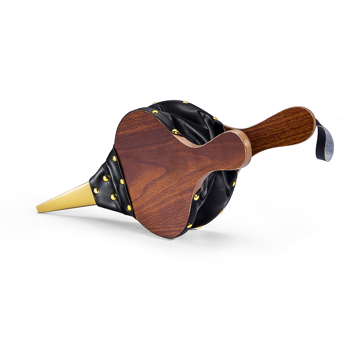 goldblue 15.5" x 6.5" Fireplace Wood Bellows Fireplace Bellows Outdoors Barbeque Grill Chimney Hand Bellow, Wood Bellows