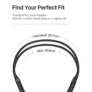 SHOKZ OpenRun Pro - Open-Ear Bluetooth Bone Conduction Sport Headphones - Sweat Resistant Wireless Earphones for Workouts and Running with Premium Deep Base - Built-in Mic, with Hair Band