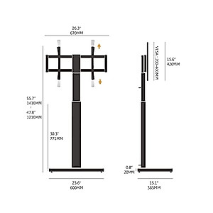 FITUEYES Swivel Floor TV Stand for 32 to 70 Inch TVs Tall Universal TV Stand Mount with Sturdy Wood Base, Space Saving for Corner Bedroom…