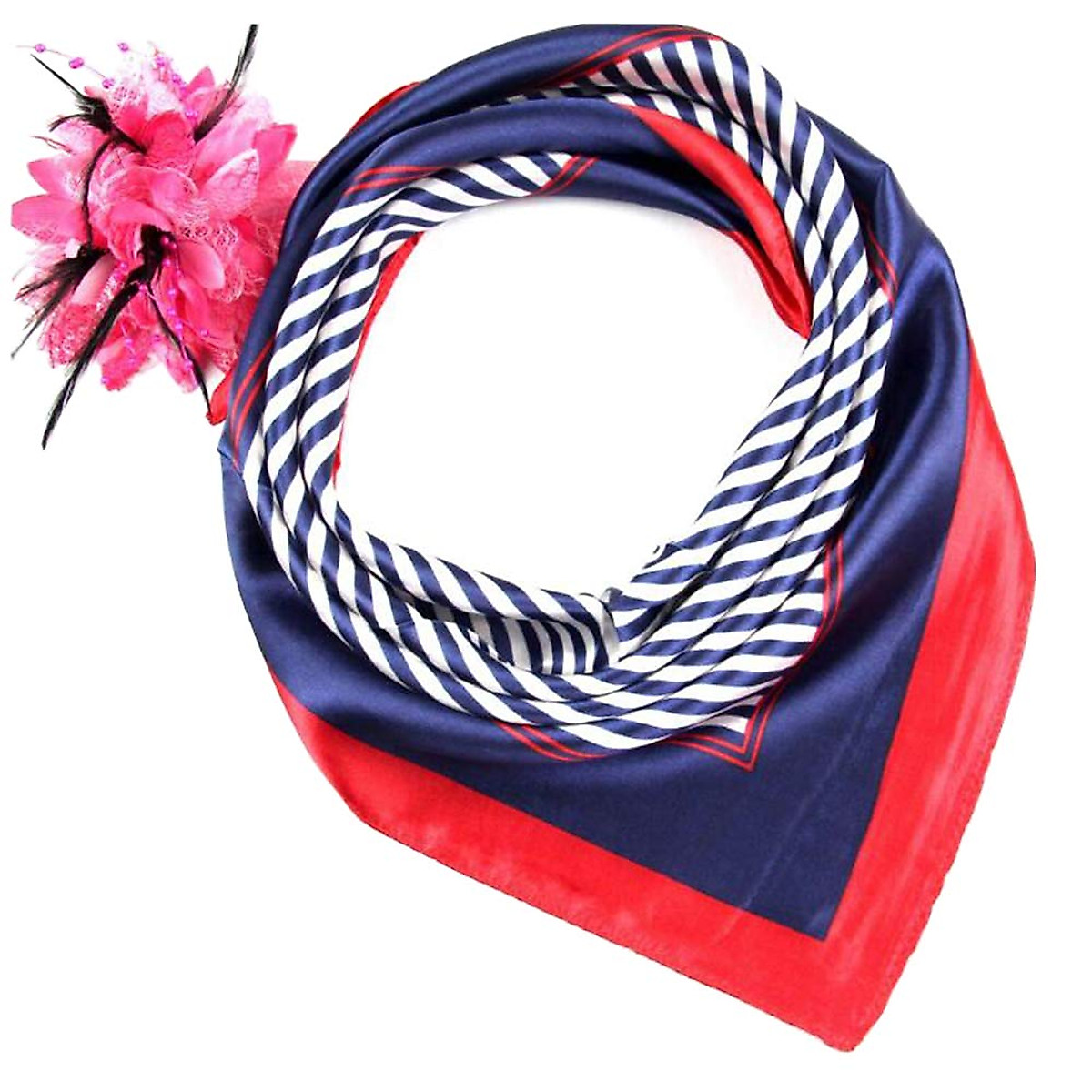 10PCS Silk Feeling Satin HeadScarf Neck Hair Small Square Scarf Color Random