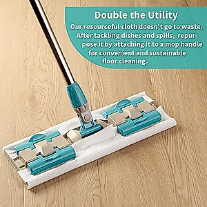 TONLEA Paper Towels 4 Rolls 200 Sheets, Washable and Reusable Paper Towels Rolls for Kitchen and Daily Use, Safe PP- Wood Pulp Cloth Material