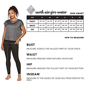 EAFW Women's Afloat Eco-Friendly Recycled Polyester Short Sleeve Tee (Black, XX-Large)