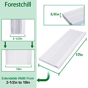 Forestchill Window Air Conditioner Side Panel with Double Layers, Upgraded Insulation AC Side Panels for Window AC Unit, Fits Up to 17" H x 10" W, Pack of 2, White