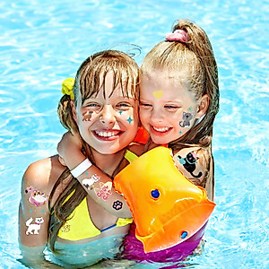 Konsait 50pcs Cat Glitter Temporary Tattoos for Kids Tattoos Temporary for Cat Birthday Party-Waterproof Fake Tattoos for Birthday Party Goodie Bags Stuffers Party Fillers