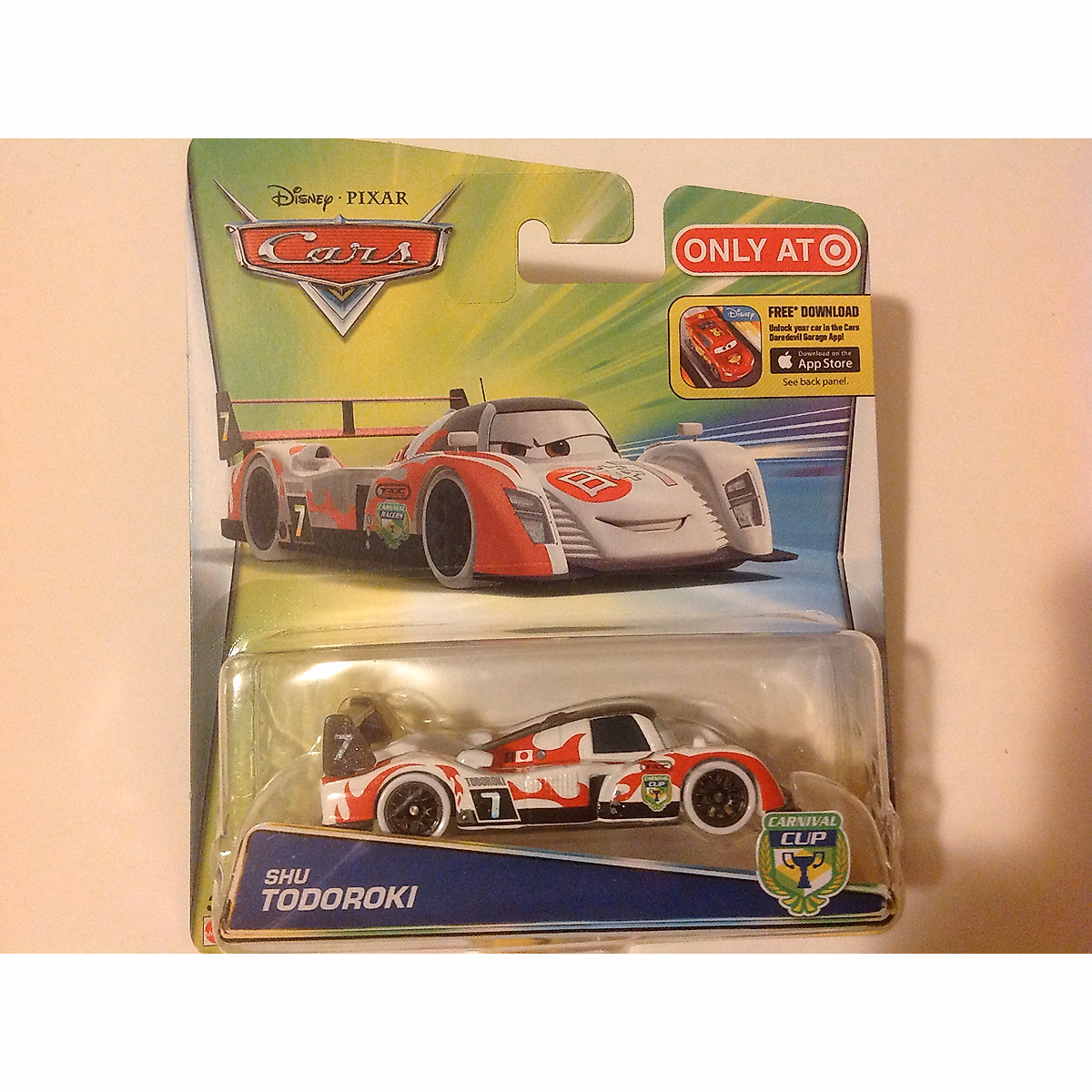 Disney Cars Carnival Cup Shu Todoroki White Tires
