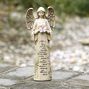 Topadorn Garden Statuary Outdoor Praying Angel Resin Figurines,Collectible Sculptures,10" H