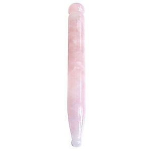 CCbeauty Handmade Natural Facial Rose Quartz Crystal Gua Sha Scraping Massage Tools,Massage Wand Guasha for Body Eye Neck Back Acupuncture Therapy Stick Point Treatment Mother's Day Gift Set, 1
