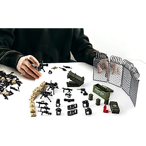 Feleph Modern Military Weapons Pack SWAT Police Multiple Ages 4+ Combinations Toy Set for Soldier Figures Model Army Equipment Gear Pieces Blocks Compatible with Major Brand