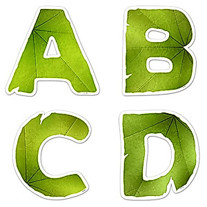 Creative Teaching Press Leaves Punch-Out Letters for Classroom – Essential Homeschool Supplies – Top Back To School Supplies (0300), Green Leaves