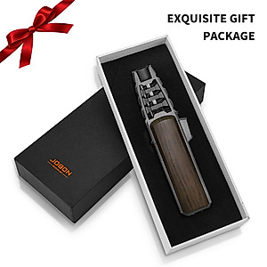 SAMNIU FireSaber Kitchen Solar Torch Butane Lighter, with safety lock, refillable & fits all gas tank, Adjustable Flame for Desserts, caramel pudding, grill, BBQ, Father's Day gift for men dad