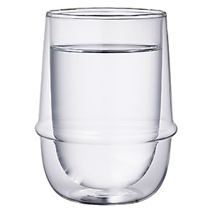 Set of 2 Double-Walled Kinto KRONOS 350 ml (11.83 fl. oz.) Iced Tea Glasses - Maintain Temperature - Prevent Condensation