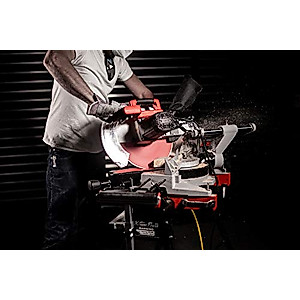 XtremepowerUS 12-Inch Sliding Compound Miter Saw, Blades, Precision Cut Blade Guard Build-in Dust Bag