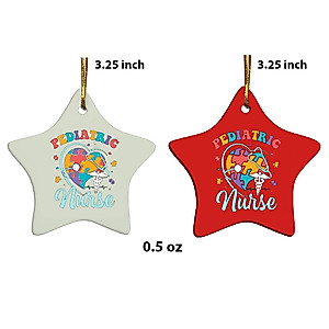 Pediatric Nurse Autism Day Love Heart Stethoscope Nursing Christmas Ornament