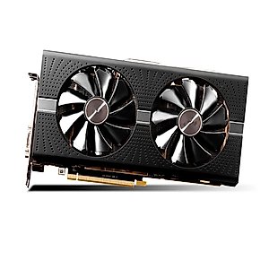 XUANMO AMD Radeon RX580 2048SP 8g Gpu Video Gaming Amd graphics card GDDR5 256-Bit Pc Gaming Video Card AMD 2XDP HDMI PCI Express 3.0 with Freeze Fan Stop for Desktop Computer Gaming Gpu