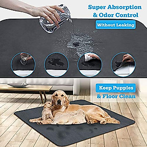 FURTIME Washable Pee Pads for Dogs 65"x48" Reusable Dog Pads Extra Large Non-Slip Puppy Pads Heavy Absorbent Puppy Training Pads Quick Dry Whelping Waterproof Dog Pee Pads for Dogs Playpen