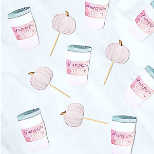 Little Pumpkin Cupcake Toppers, Thanksgiving Birthday Baby Shower Fall Theme Party Decorations Gender Reveal Supplies - Set of 24 (pink)