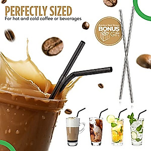 500 Black Straws Individually Wrapped - Individually Wrapped Straws - Drinking Straws - Black Plastic Straws - Disposable Straws - Straws Individually Wrapped