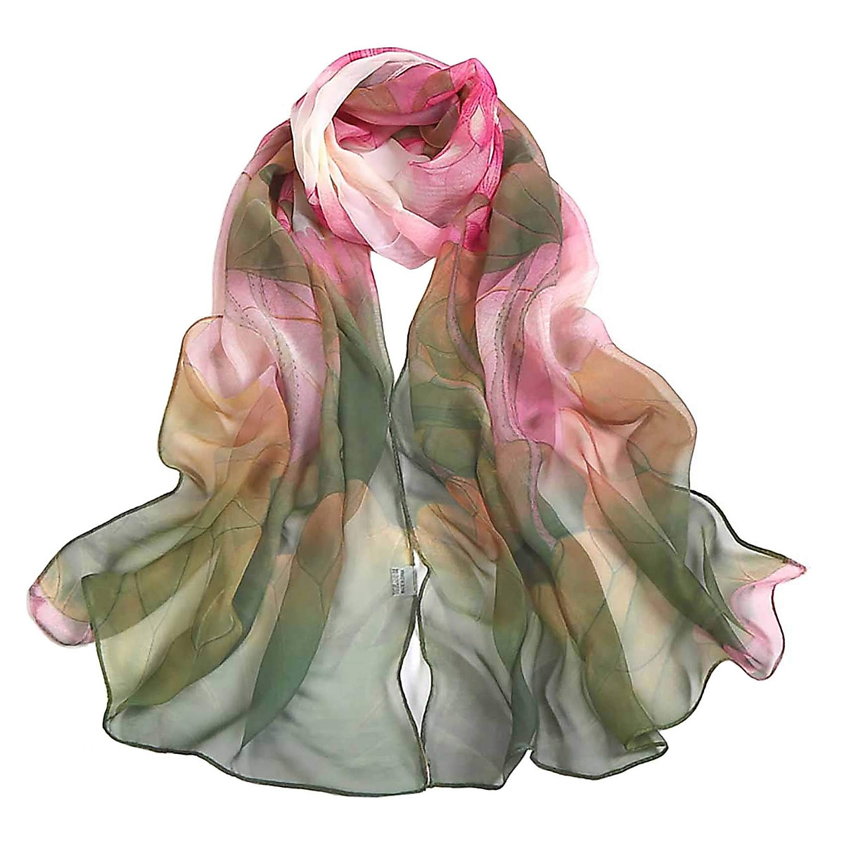 Acotavie Scarfs for Women Lightweight Fashion Scarves Print Floral Pattern Scarf Shawl Wraps (W01)