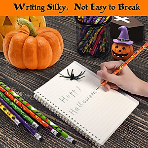 50Pcs Halloween Pencils Colorful Wood Pencils with Erasers Assorted Pattern Pencils for Halloween Party Favors Trick or Treat Halloween Goodies Bags Filler Game Prizes Classroom Rewards for Kids Adult