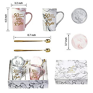 50th Wedding Anniversary Coffee Mugs 50th Wedding Mugs 50 Year Parents Anniversary Mugs 50th Anniversary Mugs for Couple Her Husband Wife Parents Golden Anniversary Mugs for Parents Mugs 14 Ounce