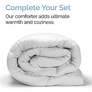 Full 6 Piece Sheet Set - Comfy, Breathable & Cooling - Hotel Luxury Bedding for Women, Men, Kids & Teens - 1 Flat & 1 Fitted Sheet & 4 Pillowcases w/ Deep Pockets - Ultra-Soft and Wrinkle Free - White