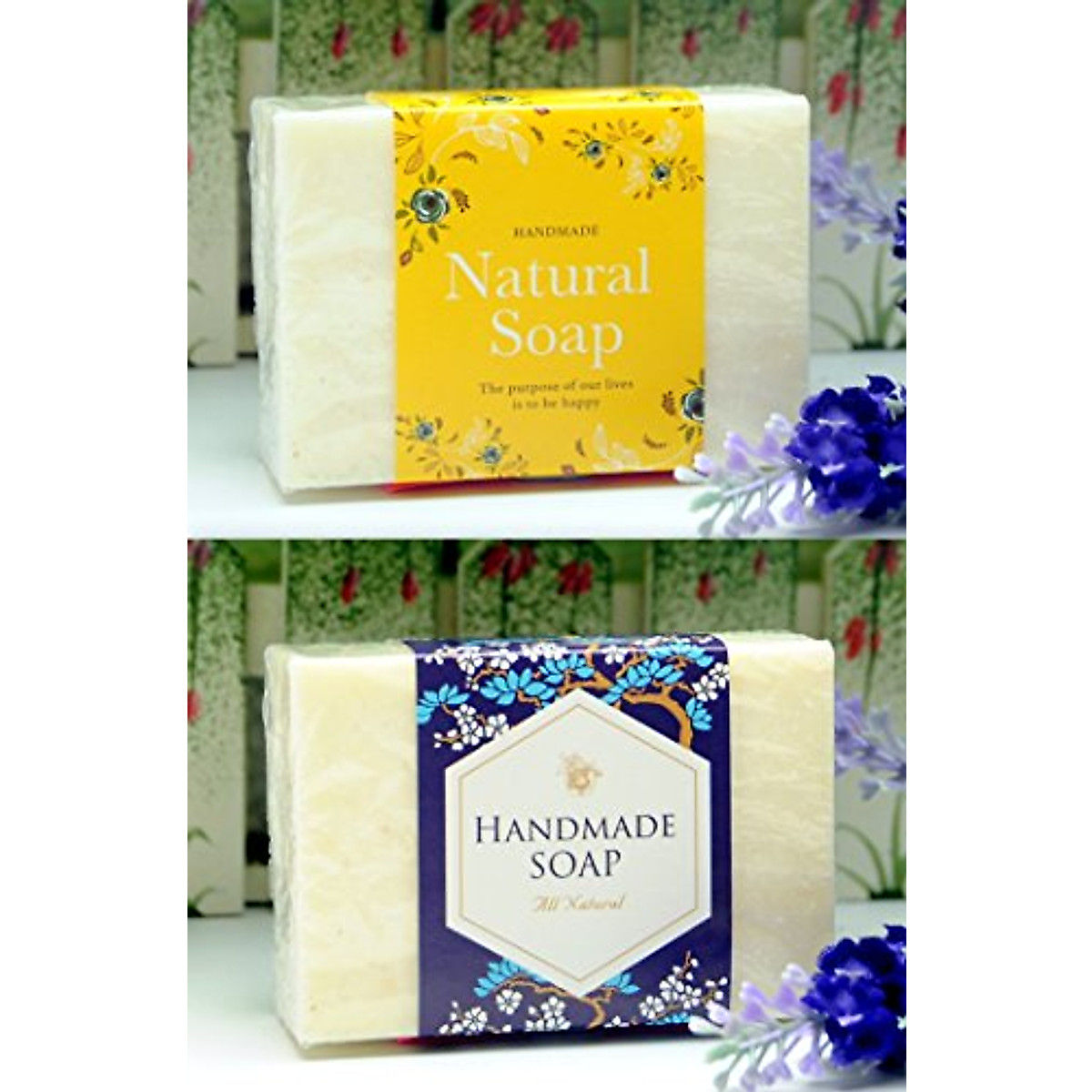 ZZYBIA Assorted Wrap Paper Tape for Homemade Soap Bar Vertical Style 50pcs