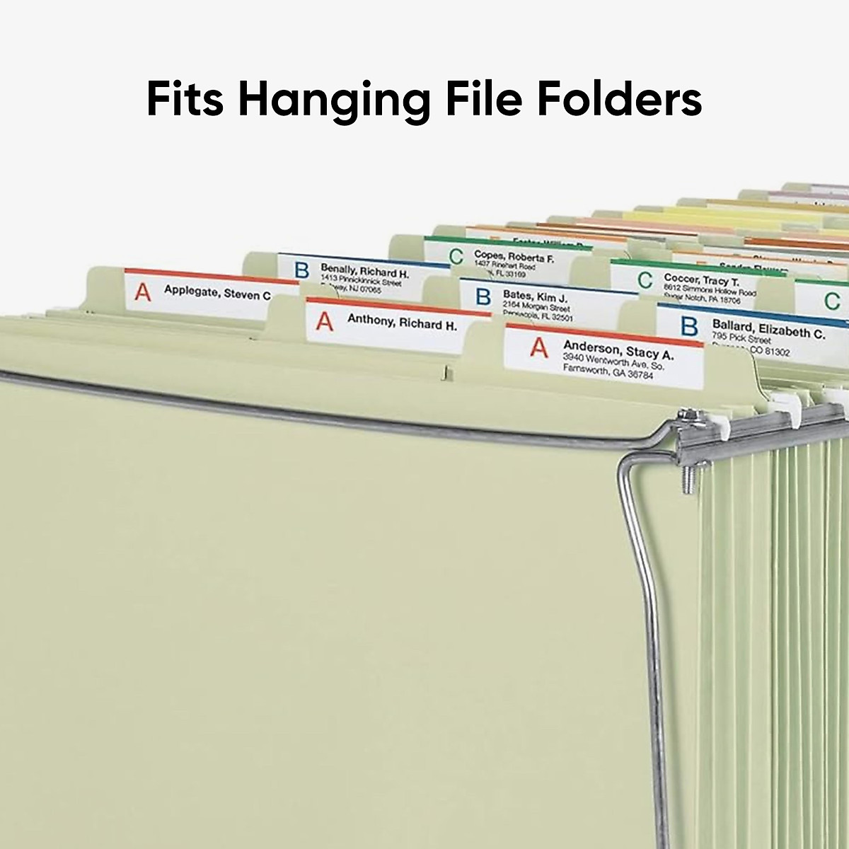 Smead Steel Hanging File Folder Frame, Letter Size, Gray, Adjustable Length 23" to 27", 2 per Pack (64872)