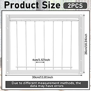 Suzile 2 Pcs 11.81" x 10.24" Pigeon Cage Door Bird Wire One Way Entrance Door Iron Pigeon Trap Door Bird House Door for Racing Supply Birdcage Breeding, White
