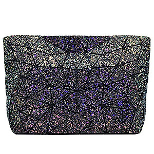 Goclothod Handbag Diamond Lattice Shoulder Bag Fashion Chain Crossbody Purse for Women (Black)