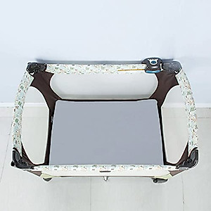 Pack n Play Sheet Fitted, 2 Pack Portable Playard | Mini Crib Sheets, Ultra Soft Microfiber Pack N Play Sheets, Navy & Light Gray, Preshrunk