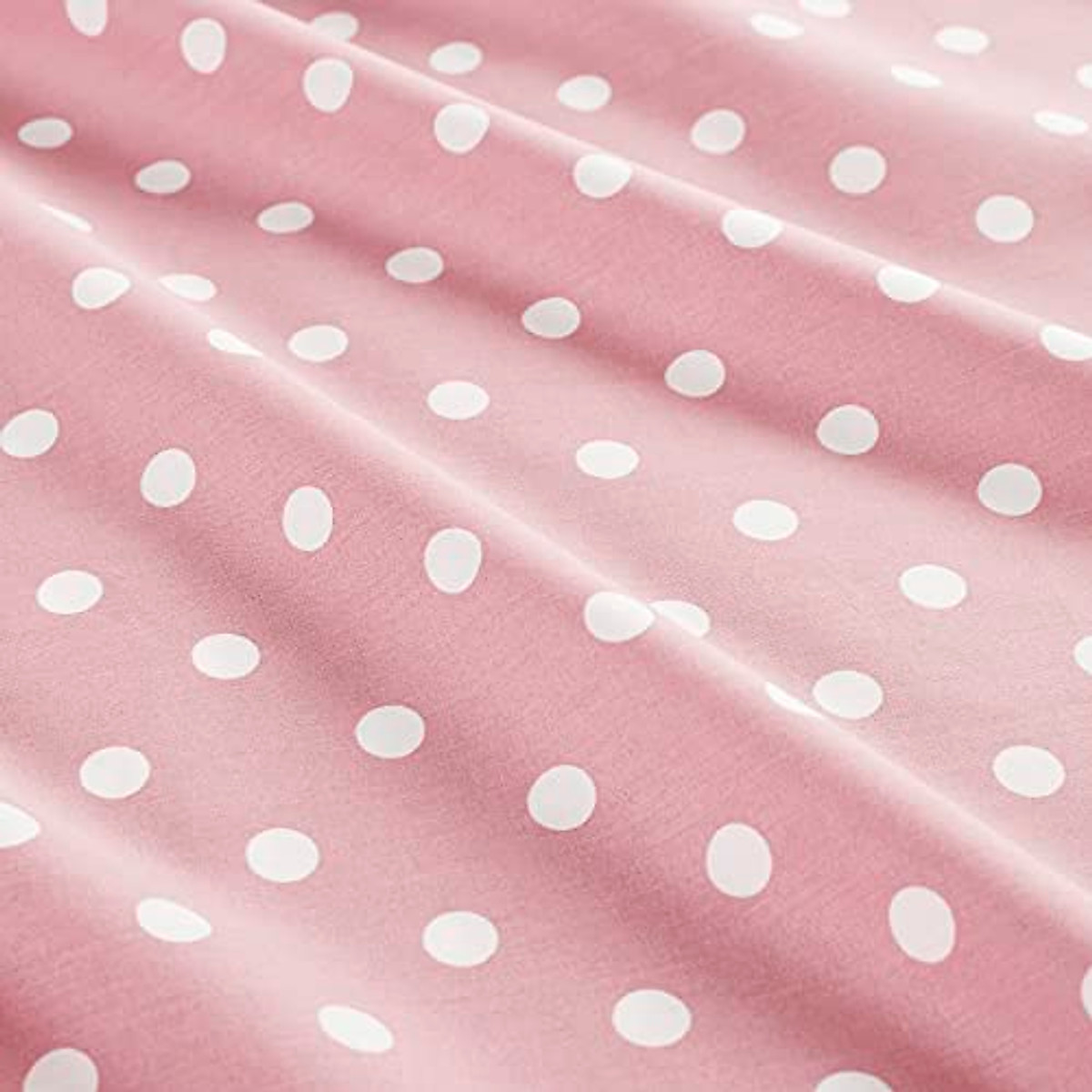 Mi Zone 100% Cotton Percale Ultra Soft Sheet Set, Twin, Pink Polka Dot