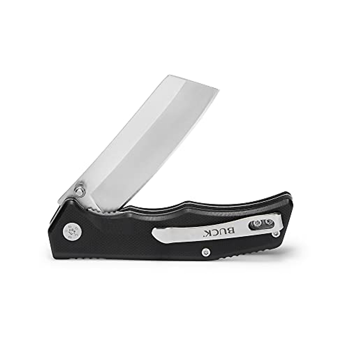 Buck Knives 252 Trunk Folding Liner Lock Pocket Knife Cleaver Blade (Black)