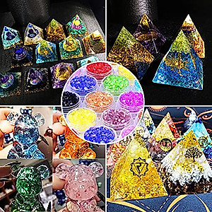 12 Box Transparent Crushed Glass Craft Glitter for Resin Art,Small Broken Glass Pieces Irregular Metallic Crystal Chips Chunky Flakes Sequins for Nail Arts DIY Vase Filler Epoxy Jewelry Making