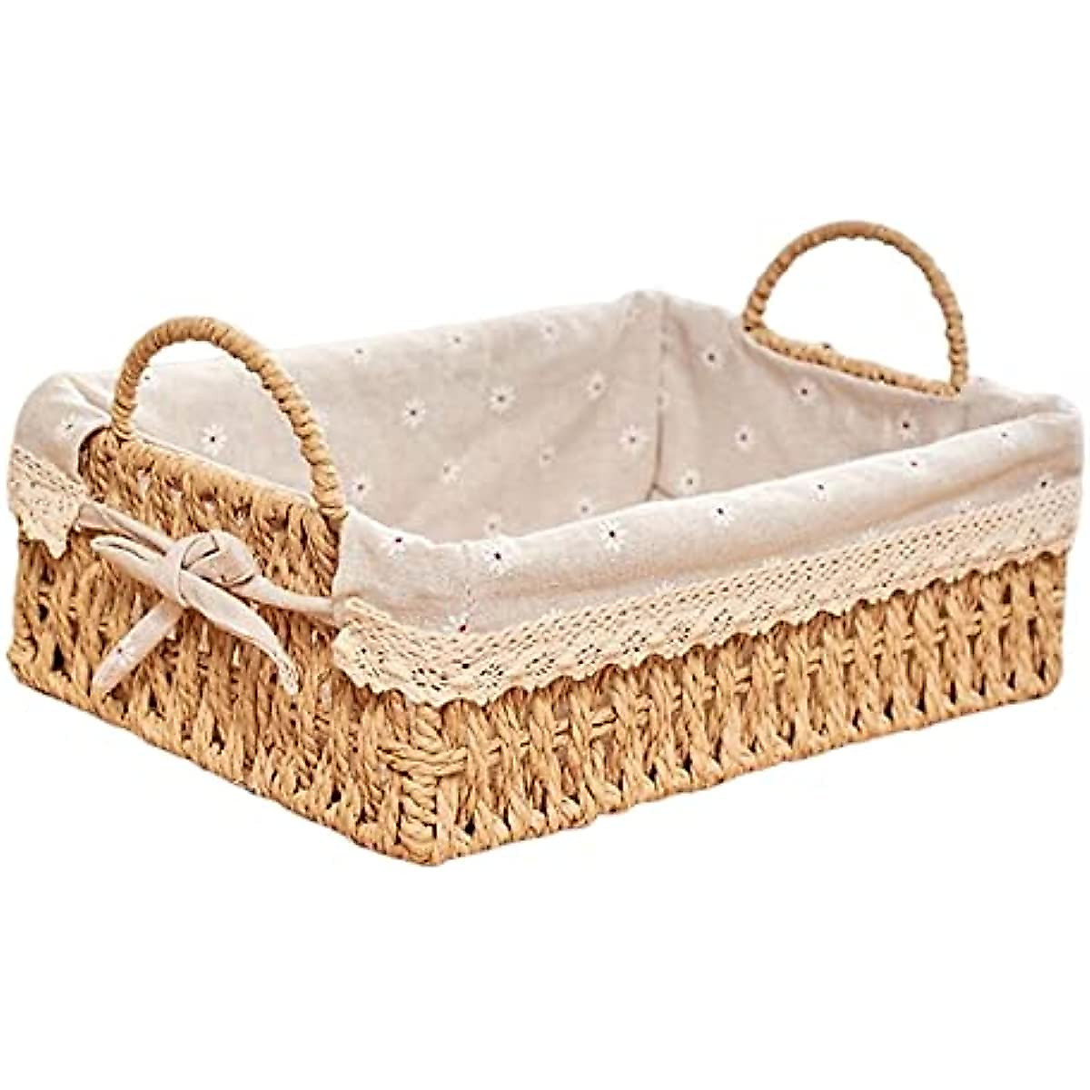 Woven Storage Baskets, Hand-woven Kitchen Organizer, Cosmetic Box for Breakfast, Vegetables, Toiletry