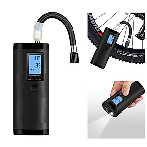 Bicycle Tire Tyre Pressure Air Pump Electric Portable Intelligent USB Charging