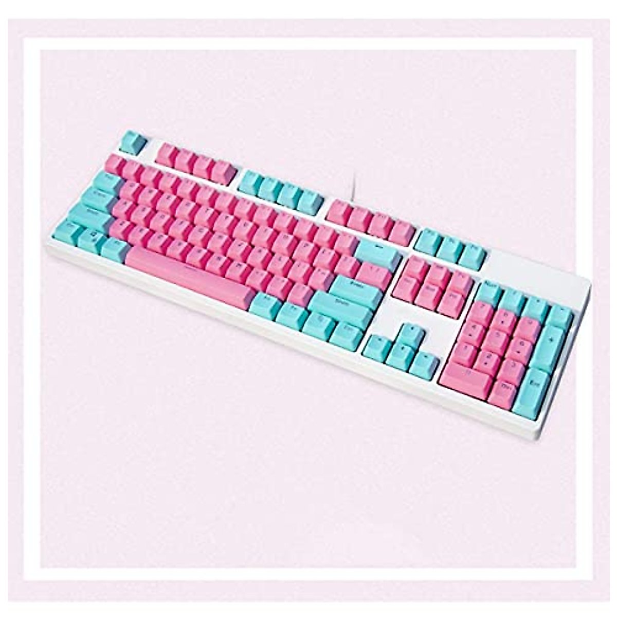 17 Keys Numeric Keypad Numpad Key Cap Number Pad PBT Doubleshot Backlit Keycaps OEM Height ANSI Layout for Cherry MX Switch Gaming 60% 87 104 108 Mechanical Keyboard (Miami NO.1)