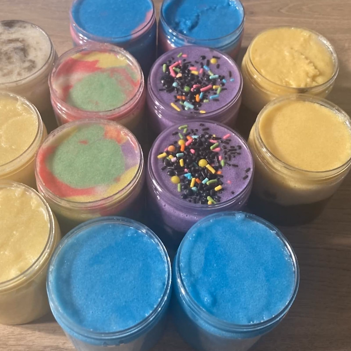 ZEONHEI 30 Pack 8 Oz Plastic Jars with Aluminum Lid, Wide Mouth Clear Empty Plastic Containers for Food Storage Cream Jam Samples