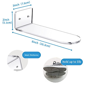 Guntsous 6 PCS Acrylic Floating Shoe Rack Wall Mount Display Shoe Rack Transparent Storage Rack for Home Use Sneaker Display Rack with Screws and Anchors