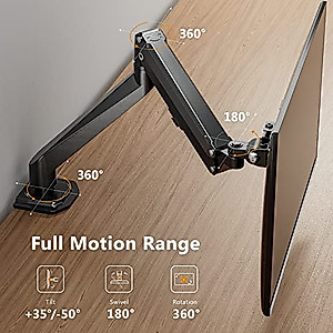 ErGear Adjustable 55'' Height Electric Standing Desk with Storage Bag Single Monitor Mount