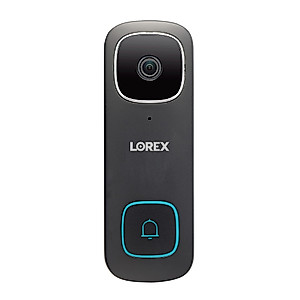Lorex 2K Wired Video Doorbell (Black) with 64GB MicroSD Memory Card Bundle (2 Items) LORB451AJDBE_K1