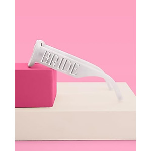 xo, Fetti Bride Sunglasses - White + Silver Marble | Bachelorette Party Sunnies, Engagement Decorations, Bridal Shower Accessory, Bach Supplies, Bridesmaid Favors, Bride To Be Gift