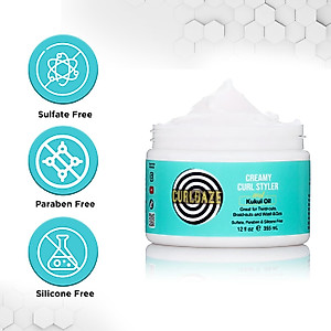 Curldaze Ultra Moisture Creme with Kukui Oil, Vitamins A, C, and E. Moisturizing and Styling Curl Creme for Curly Hair, Great for Twist-Outs, Braid Outs, Wash & Gos, Shines, Intensely Moisturizes