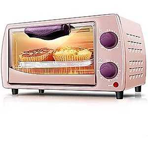 Mini Electric Oven Home Multifunctional Baking Oven Trifle Bread Hob Grill Home Small Baking Cake Pizza Oven 9L Mini Ovens (Color : Pink) (Black) (Pink)