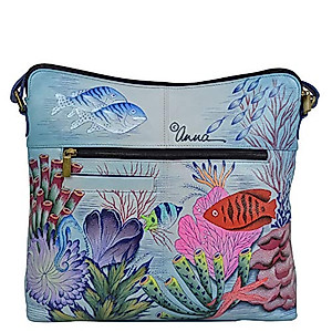 Anna by Anuschka Zip-Top Multi-Compartment Tall Organizer, Treasures of The Reef