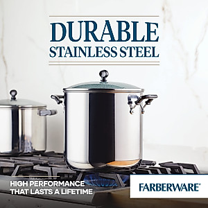 Farberware Classic Series 11 Quart Stockpot with Glass Lid