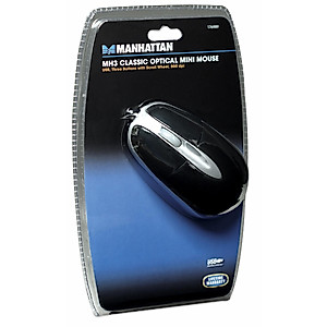 Manhattan, USB MH3 Classic Optical Mouse with Three Buttons and Scroll Wheel, 800 dpi