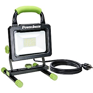 PowerSmith 7,000 Lumen Portable LED Work Light with Metal Stand and Housing, Sealed On/Off Switch, and 5 Year Warranty (PWLS070H)