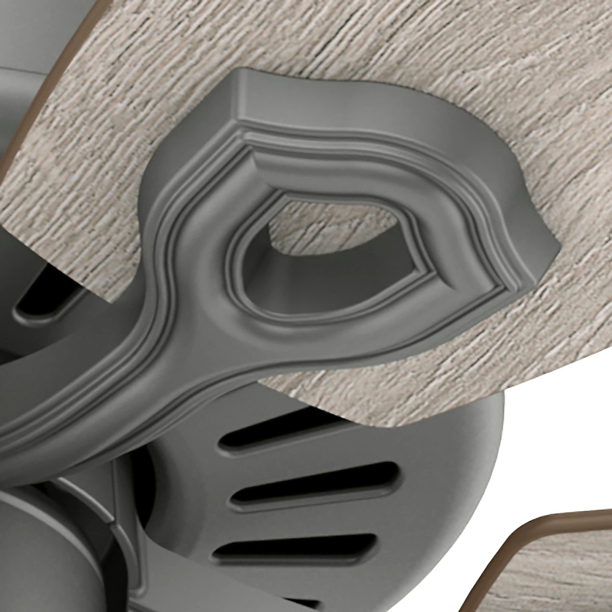 Hunter Fan Company 51110 Builder Indoor Ceiling Fan with LED Light and Pull Chain Control, 52", Matte Silver Finish