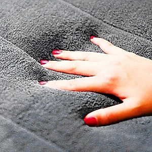 C-LARSS Memory Foam Floor Mat, Comfortable Quick Drying Bathroom Rugs, Non-Slip Ultra Absorbent Mat for Shower Wine Red